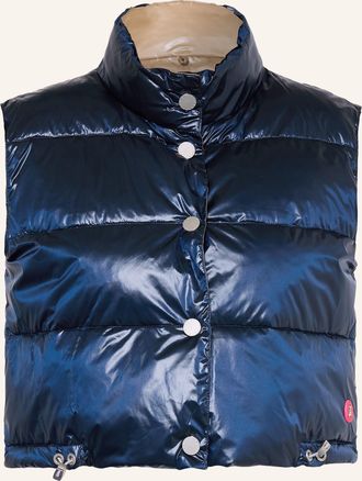 Frieda & Freddies Frieda & Freddies Cropped-Steppweste Maddy Zum Wenden blau