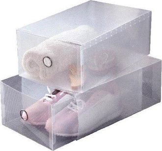 Ordinett Set mit 2 transparenten Schubladenboxen f&uuml;r Schuhe