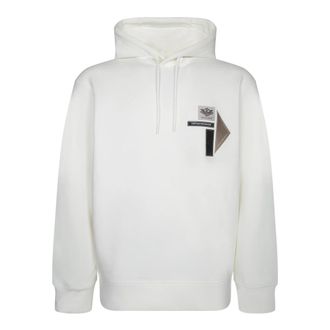 Emporio Armani Wei&szlig;e Baumwollkapuzenpullover mit K&auml;ngurutasche - - Sweatshirts & Hoodies - Herren - Wei&szlig; - L