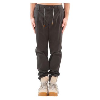 Eleventy Baumwollhosen mit Kordelzug - - Trousers - Herren - Schwarzk - W32