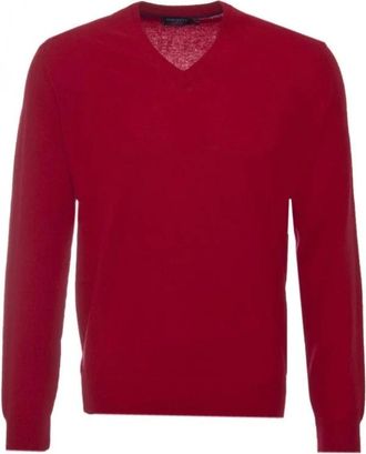 Hackett Pull &agrave; col en V - Homme - Pulls - Rouge - Taille: 2XL