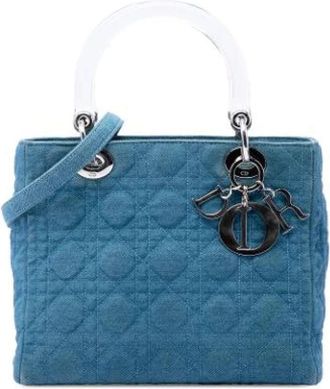 Dior Pre-owned Lady Satchel - Femme - Pre-owned - Bleu - Taille: ONE Size