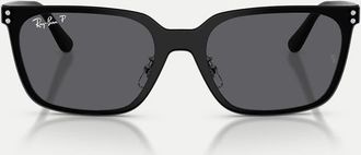 Ray-Ban Rb3784d - Lunettes de soleil carr&eacute;es &agrave; verres polaris&eacute;s gris - Argent&eacute;