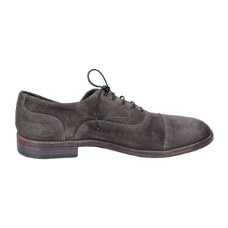 Moma Moma, Homme, Chaussures, Gris, Taille: 42 EU &Eacute;l&eacute;gantes chaussures lac&eacute;es en daim vintage
