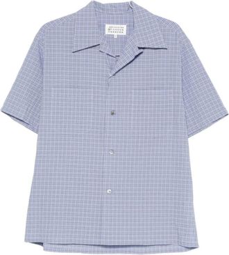 Maison Margiela Homme, Chemises, Bleu, Taille: L Chemise Imprim&eacute;e en Coton