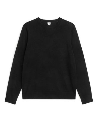 Arket Feinstrickpullover Aus Merinowolle -Schwarz