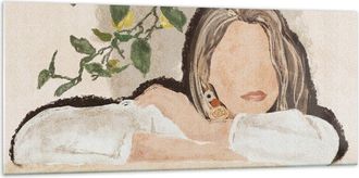 Arttor Wandbilder Dekoration Wohnzimmer Frau Zitronen Minimalismus Panorama Bilder auf Glas 120x50cm Glasbild Schlafzimmer Küche Wand Kunstdruck Art Groß Wan