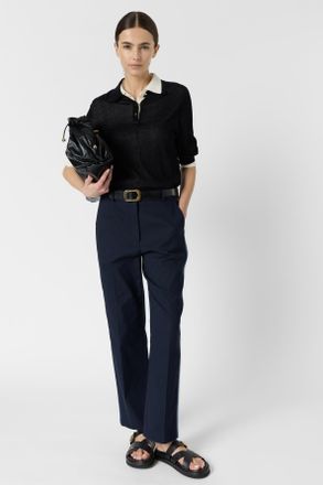 Gerard Darel Pantalon en coton &agrave; bandes - AYLINE - Marine