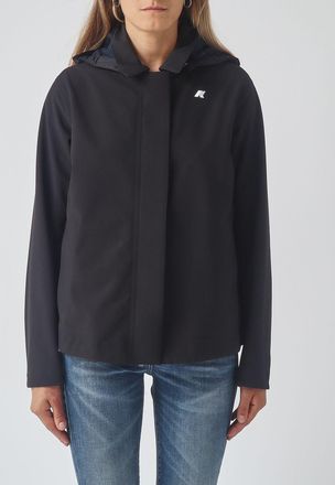 K-Way Wasserdichte Nylonjacke Bleizou mit Kapuze und Kontrastlogo