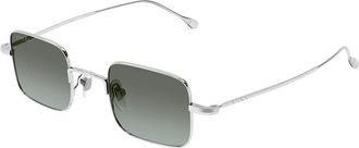 Gucci Rechteckige Metall-Sonnenbrille mit blauem Farbverlauf - - Accessories - unisex - Grau - 43 MM