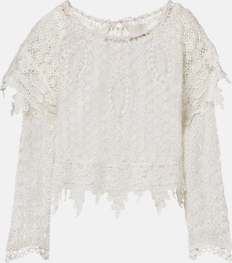 Isabel Marant Top Hyliana aus Baumwollspitze