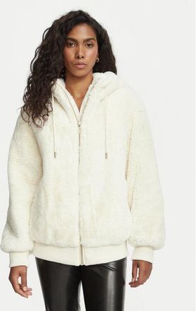 Guess Pelzmantel W6BL98 W5896 Creme Regular Fit