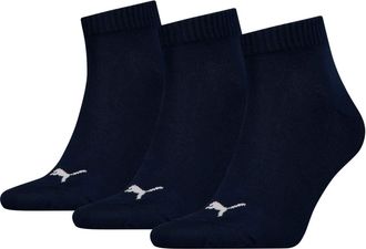 Puma Unisex Plain 3P Quarter Socke, Blau (Navy), 35-38, 3er Pack