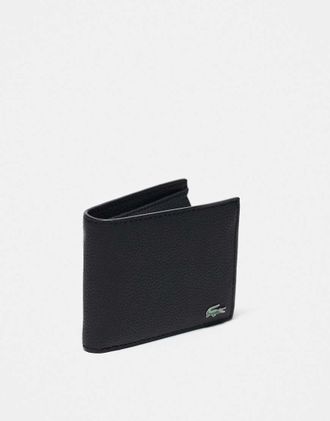 Lacoste Leder-Brieftasche in Schwarz mit M&uuml;nzfach