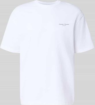Sams&oslash;e & Sams&oslash;e T-Shirt mit Label-Stickerei Modell Sauni