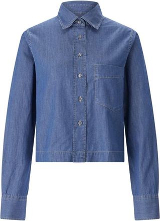Closed Femme, Blouses et Chemises, Bleu, Taille: 36 FR Blouse Courte en Denim