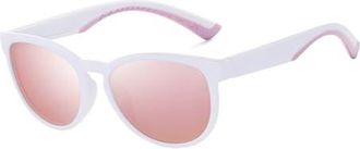 Generic Lunettes De Soleil &Agrave; Monture Ronde For Hommes Et Femmes, Verres De Soleil Polaris&eacute;s De Vacances(Pink)