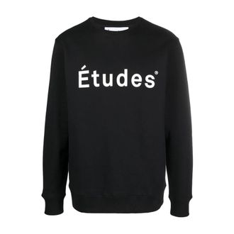 &Eacute;tudes Studio Schwarzer Sweatshirt mit bedrucktem Logo - - Sweatshirts & Hoodies - Herren - Schwarzk - M