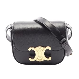 Celine Pre-owned Mini Claude Leder Umh&auml;ngetasche - - Pre-owned - Damen - Schwarzk - ONE SIZE