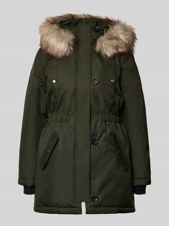 Only Regular Fit Parka aus Polyester mit abnehmbarem Kunstfellbesatz Modell Iris
