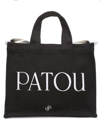 Patou Sac Tote Bag Petit Logo Patou Noir
