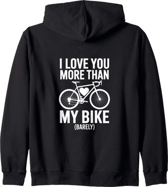 Mapanoli Design I Love You More Than My Bike (Barely) - Cyclist Valentine Kapuzenjacke