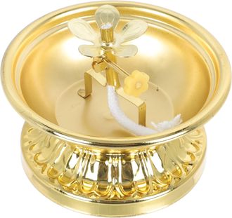 NUOBESTY DIYEAH Legierung &Ouml;llampe Halter Vintage Butterlampe St&auml;nder f&uuml;r Buddhistische Zeremonien und Tempel Dekoration Langlebiger Metallhalter f&uuml;r Ewig Brenn