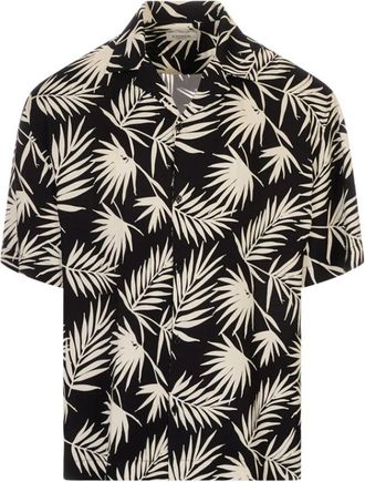 Laneus Homme, Chemises, Noir, Taille: XL Bowling Boxy Fit Shirt