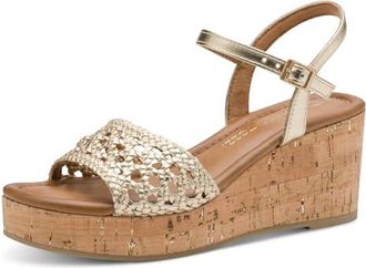 Marco Tozzi Femme Keilsandale 2-28379-44 Sandale cale, Or, 39 EU