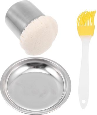 DOITOOL Doitool Edelstahl ÖL Pinsel FüR Pfannkuchen - Praktischer ÖL Applikator Mit 9.5 Cm Durchmesser FüR GleichmäßIges Braten Und Kochen Ideal FüR Die KüChe