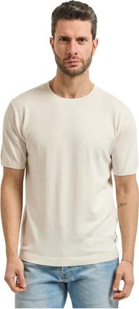Liu Jo Homme, Tops, Blanc, Taille: S T-shirt en maille m&eacute;lange de soie
