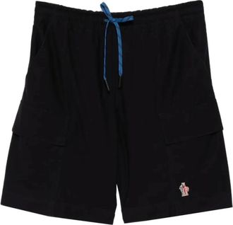 Moncler Homme, Shorts, Bleu, Taille: XL Cotton Gabardine Shorts