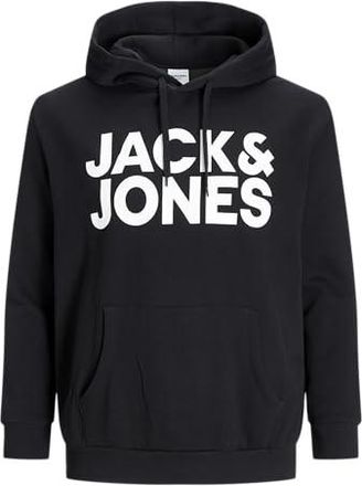 Jack & Jones Jjecorp Logo Sweat Hood Noos Ps Homme Hooded Sweatshirt, Noir, 6XL Grande taille
