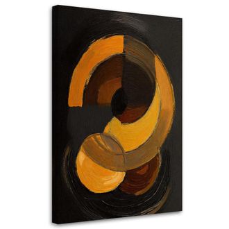 Artgeist Artgeist - Quadro Su Tela, Forme Geometriche Astrazione Marrone Minimalismo - 70x100