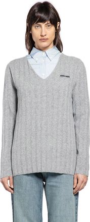 Miu Miu Wool and Cashmere V-Neck Sweater