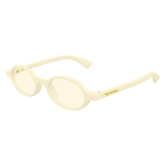 Bottega Veneta Lunettes de soleil ovales classiques - unisex - Accessoires - Beige - Taille: 47 MM