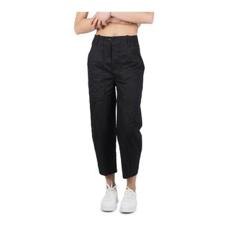 Alessia Santi Schwarze Baumwoll-Sommerhose f&uuml;r Frauen - - Trousers - Damen - Schwarzk - 2XS