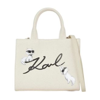 Karl Lagerfeld Ikon Signature Choupette Tote Bag - - Bags - Damen - Wei&szlig; - ONE SIZE