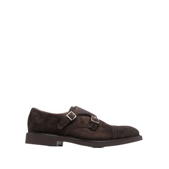Doucal's Homme, Chaussures, Brun, Taille: 42 1/2 EU Chaussures Monk en Daim &agrave; Double Boucle