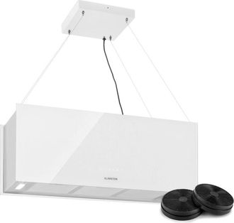 Klarstein Klarstein - Kronleuchter xl Inselabzugshaube 90cm Umluft 590m&sup3;/h led Touch wei&szlig;