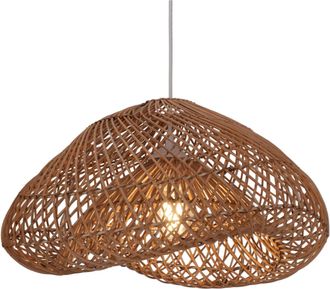Guru Shop Deckenlampe/Deckenleuchte, in Bali Handgemacht aus Naturmaterial, Rattan - Modell Molina Braun 50 cm