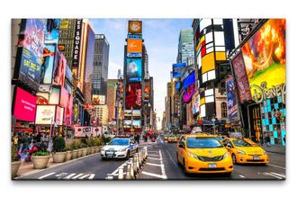 Paul Sinus Art Bilder XXL New York City Skyline 120x70cm Wandbild auf Leinwand