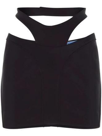 MUGLER Minirock mit Cut-Outs - Schwarz