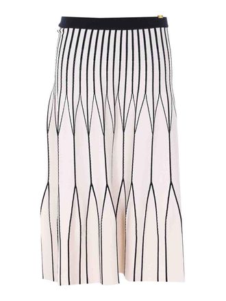 Elisabetta Franchi Jupe Midi - Blanc