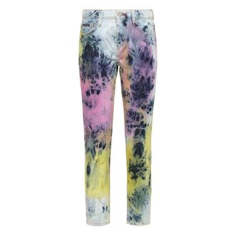 Philipp Plein Tie Dye Bleached Boyfriend Denim Jeans - - Jeans - Damen - Mehrfarbig - W28