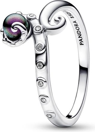 Pandora x Disney Arielle die Meerjungfrau Ursula Ring aus Sterling Silber mit Kunstperle und Cubic Zirkonia in der Gr&ouml;&szlig;e 58, 192697C01-58