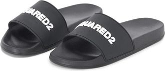 Dsquared2 Homme, Chaussures, Noir, Taille: 46 EU Logo Slides