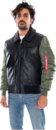 Alpha Industries CWU Kunstleder MOD Winterjacke - - Jackets - Herren - Schwarzk - XL