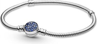 Pandora Pandora Armband Blaue Scheibe Silber mit blauem Kristall 599288C01
