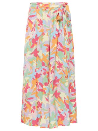 Mavi Woven Pants; Fluid Flower Print